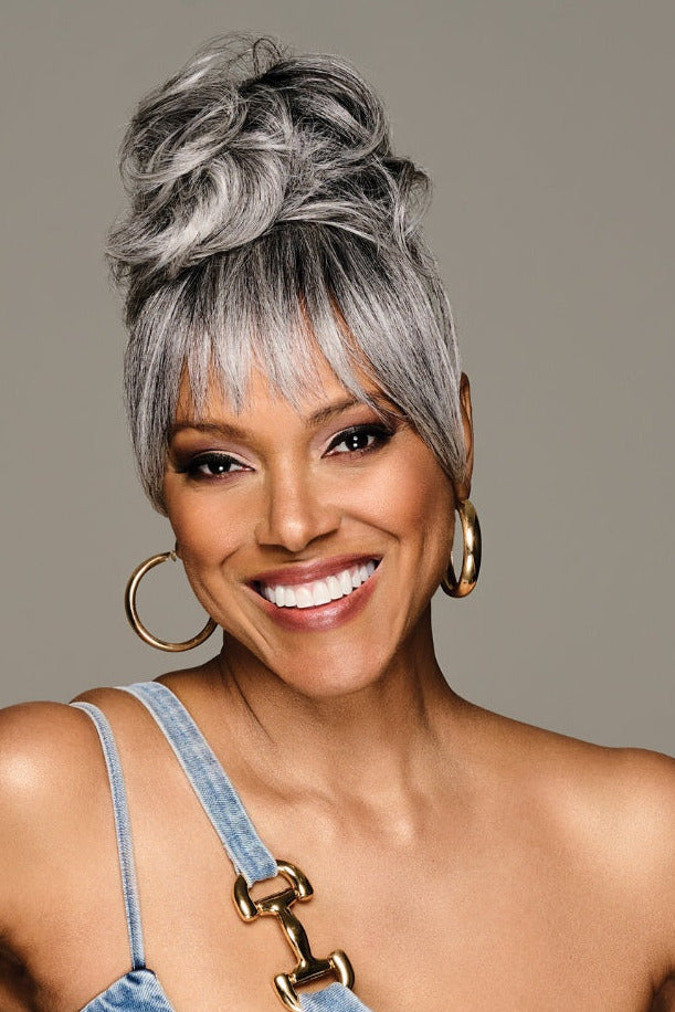 Kim Kimble Extensions - Sleek Style Bun & Bang – NameBrandWigs.com